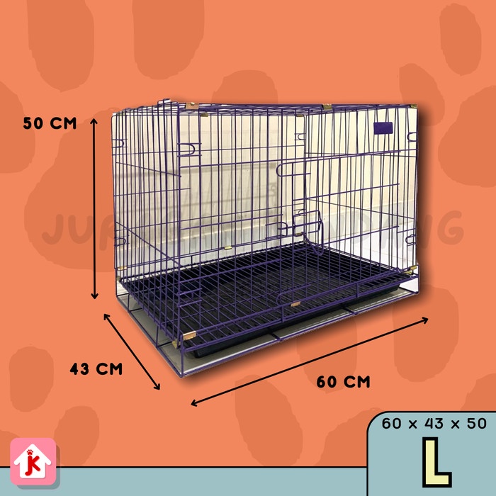 Jual Kandang Hewan Kucing Kelinci Besi Lipat Sisa Pabrik Murah Size L ...