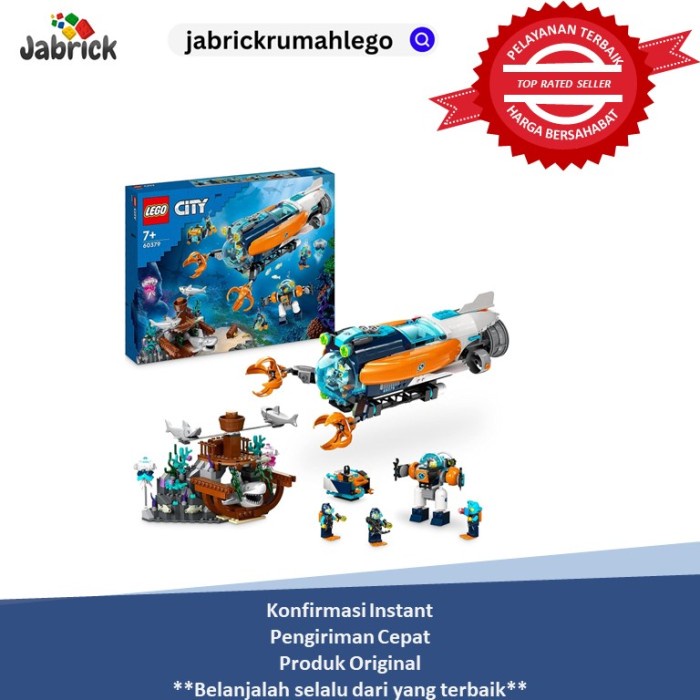 Jual Lego 60379 City Deep-Sea Explorer Submarine Toy, Underwater Ocean ...