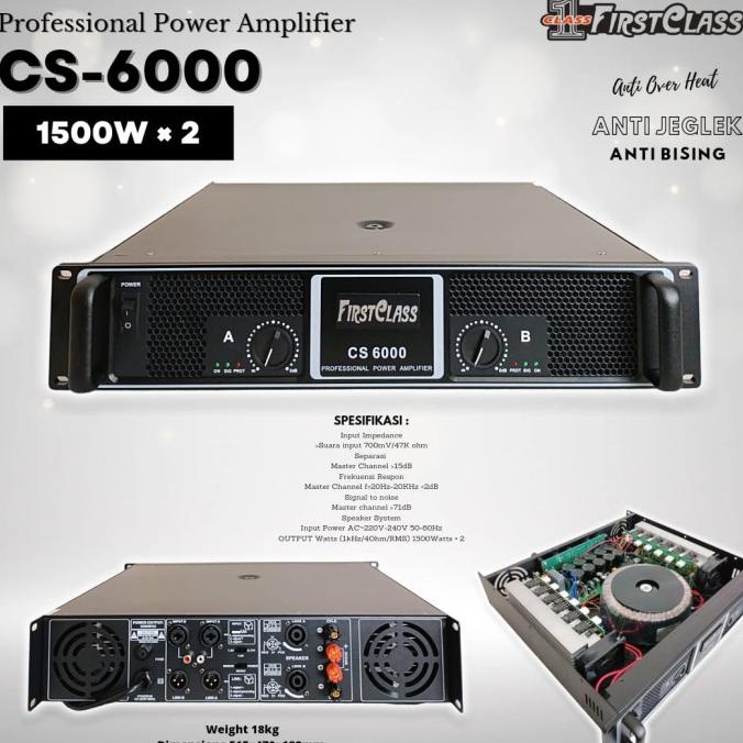 Jual Power Amplifier Firstclass Cs-6000 Power Ampli 2 Channel Cs6000 ...