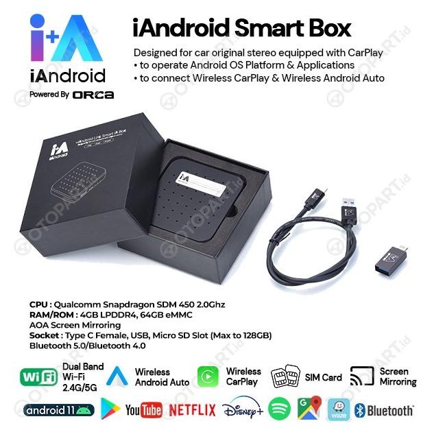 Jual iAndroid Smart Multimedia Box USB Dongle Wireless CarPlay Android Auto | Shopee Indonesia
