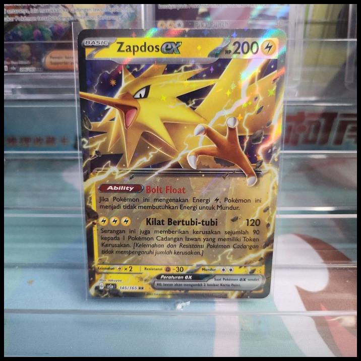 Jual GRATIS ONGKIR ZAPDOS EX RR 145/165 SV2A - POKEMON 151 TCG INDONESIA ! | Shopee Indonesia
