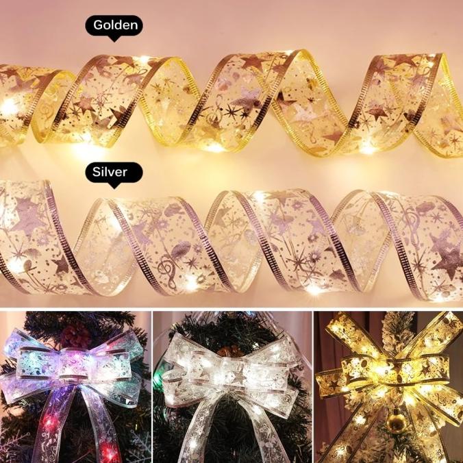 Jual Lampu Pita LED Dekorasi Hiasan Pohon Natal Panjang 5 Meter Motif ...