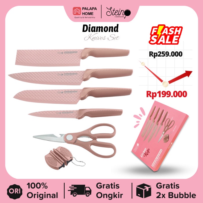 Jual Stain Cookware Pisau Set Diamond Knives Piso Steincookware ...