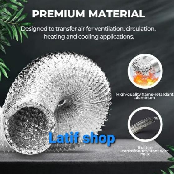 Jual Flexible ducting 5 in(3 meter)free klem 2pc/ pipa hexos,Ac,cooker ...