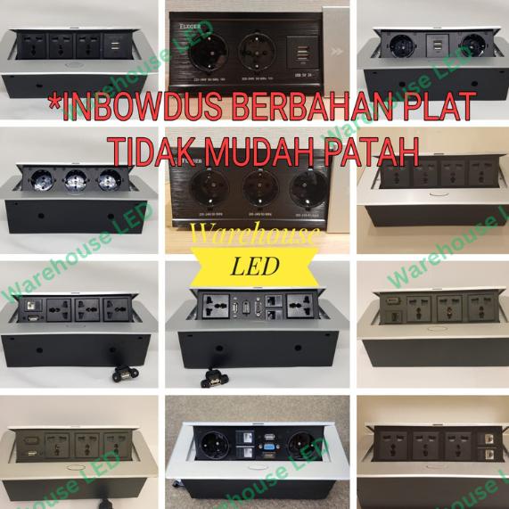 Jual Stop Kontak Meja Flip Up Stopkontak Table Socket Silver Meeting ...