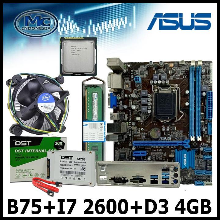 Jual Paket Mainboard Mobo Motherboard B75 Dengan Processor I7 | Shopee ...