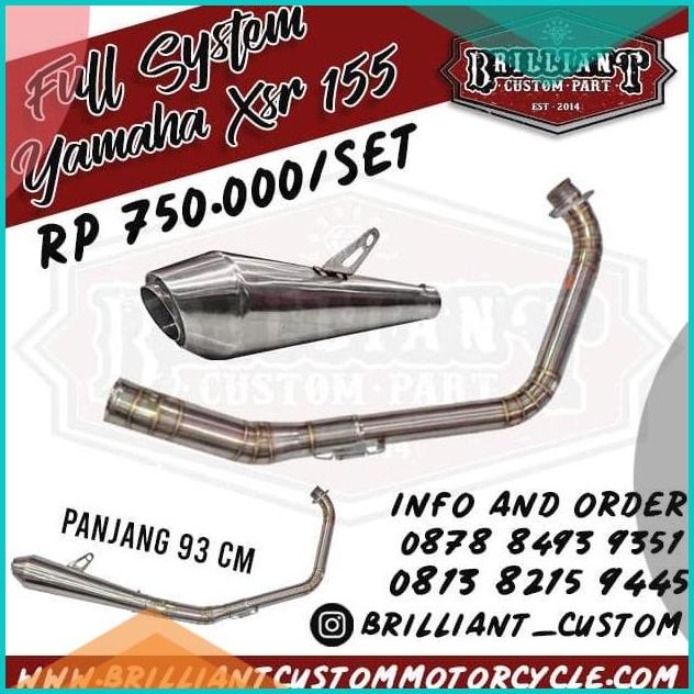 Jual Knalpot Custom. Full System Kit - Stainless PNP Yamaha XSR 155 ...