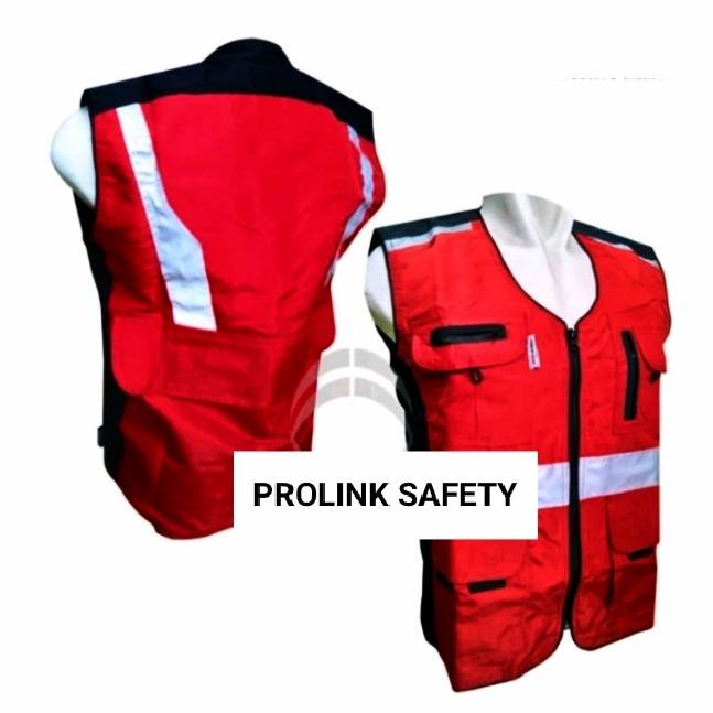 Jual uru ROMPI SAFETY MERAH HSE BAHAN TASLAN BERLOGO K3 BENDERA ...
