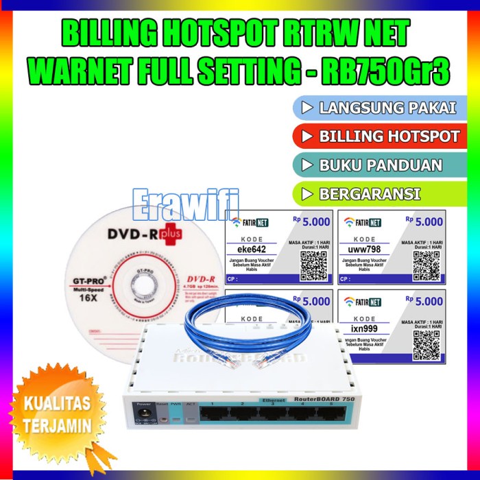 Jual Paket Billing Hotspot Rt Rw Net Voucher Full Setting Mikrotik ...