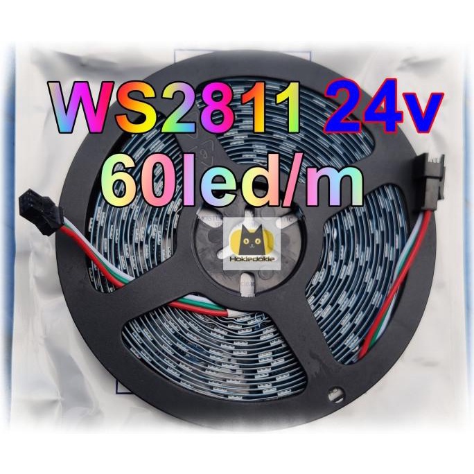 Jual Led Strip Rgb Ws2811 24V 5M 300Led Indoor Ip30 Pcb Tebal | Shopee ...