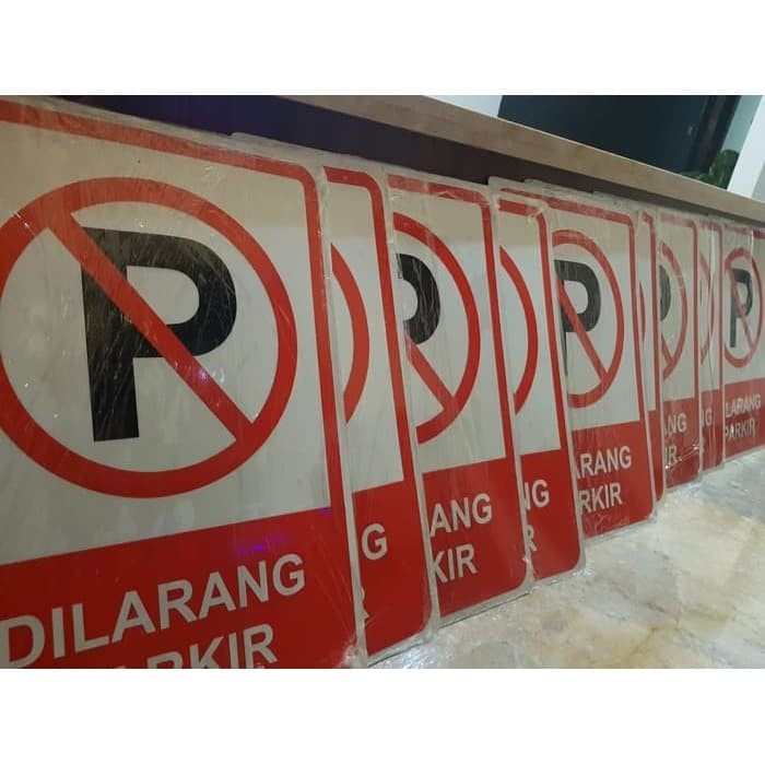 Jual Promo Plang Papan Rambu Dilarang Parkir Aluminium 35 X 50 Cm ...