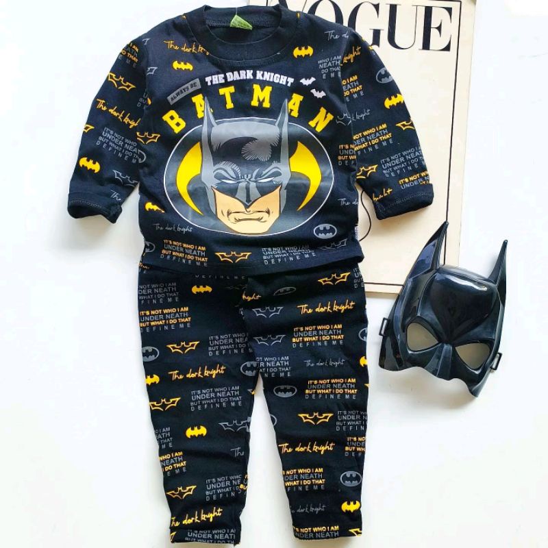 Jual SETELAN BAJU BATMAN ANAK LENGAN PANJANG ADA SAYAP 3D DAN TOPENG ...