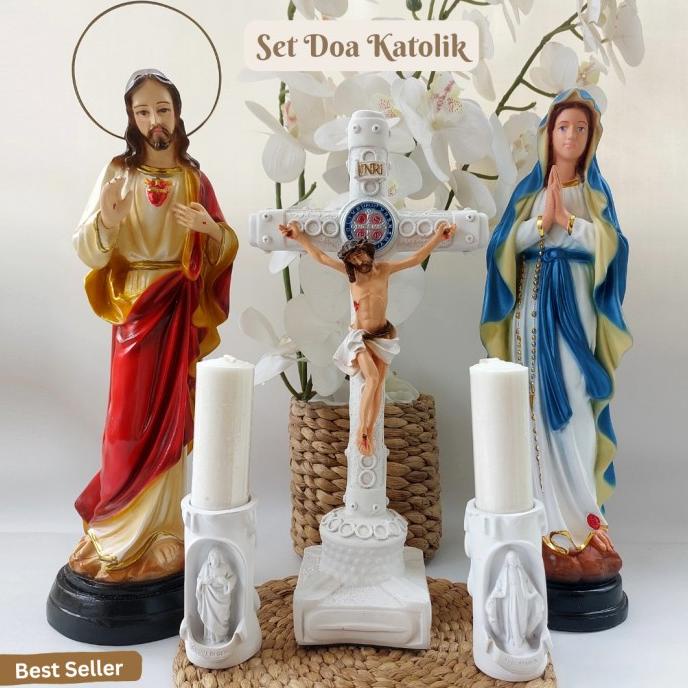 Jual LILNS ~ Set misa/Salib Altar/Patung Bunda Maria /Lilin doa ...