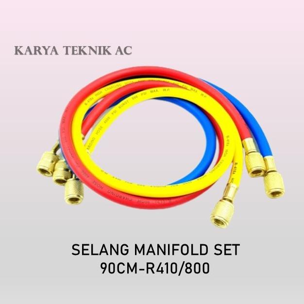 Jual Terbaik Selang Manifold R32 R410 90Cm ( Isi 3 Pcs) | Shopee Indonesia