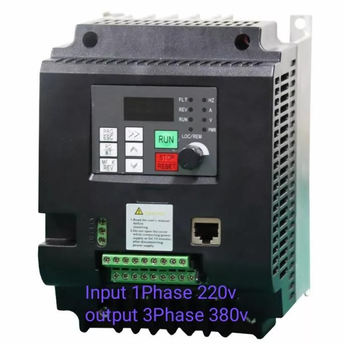 Jual Inverter 5.5KW 7,5Hp, input 220V 1 Phase dan Output 380V 3 phase | Shopee Indonesia