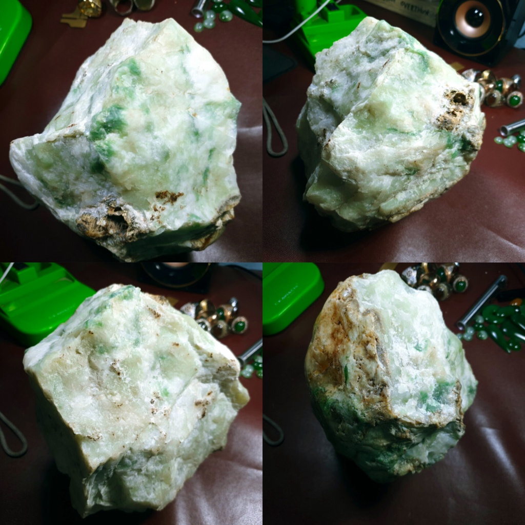 Jual BONGKAHAN BATU ICEJADE PUTIH KAPAS TOTOL LUMUT HIJAU NO19 | Shopee ...