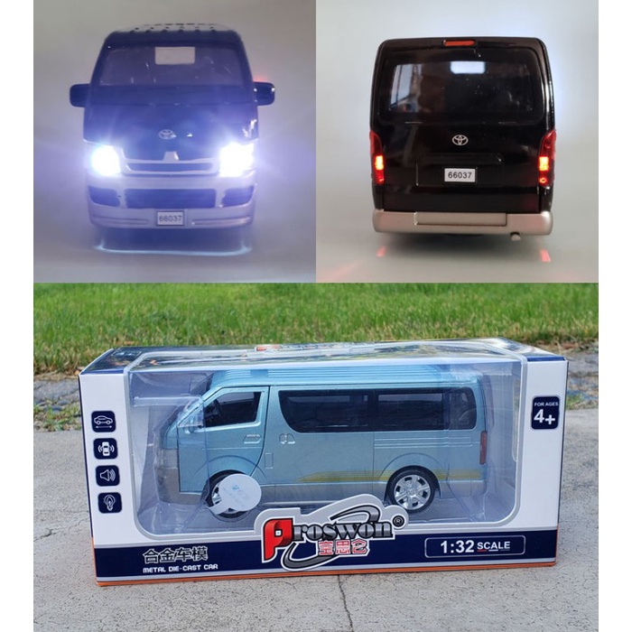 Jual Skala 1:32 Toyota Hiace Miniatur Diecast Mobil Die Cast Mainan ...