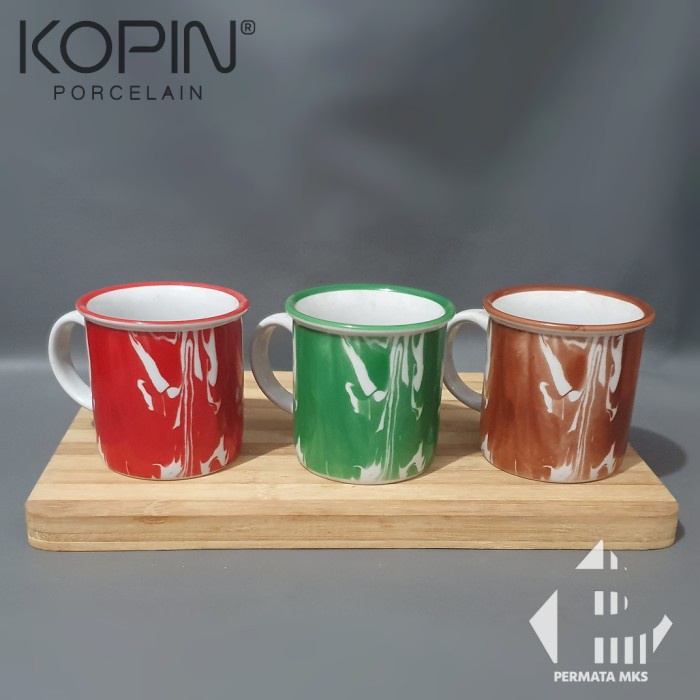 Jual ^^^^^] Mug Keramik Motif Enamel Jadul Merah Hijau Cokelat Kopin ...