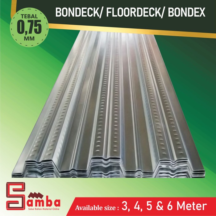 Jual BONDEK TEBAL 0,75 PANJANG 6 M LEBAR 1 METER /FLOORDECK/BONDECK ...