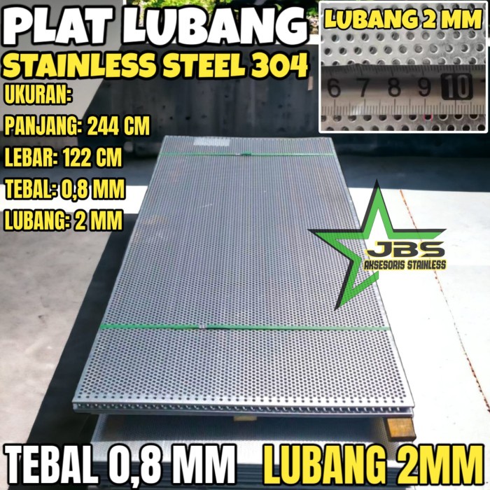 Jual PLAT PERFORATED/PLAT LUBANG STAINLESS 304 1.219X2.438X0.8MM LBG ...