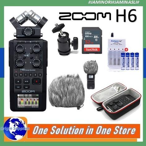 Jual Zoom H6 All Black Portable Handy Recorder with Single Mic Capsule ...