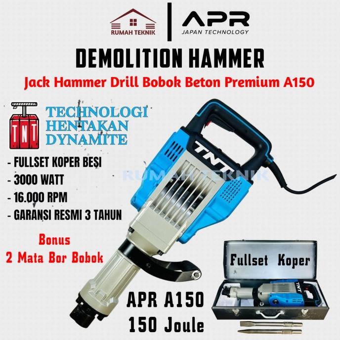 Jual Mesin Bobok Beton APR 95 Joule Jack Hammer Drill Aspal Tembok 900 Watt | Shopee Indonesia