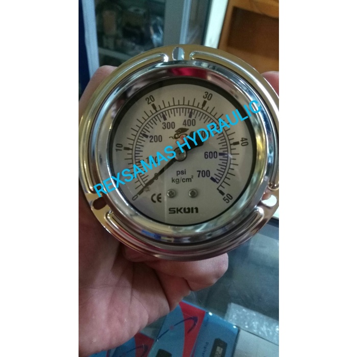 Jual [New] Pressure Gauge / Manometer 25 Payung Merk Skon 50 Bar ...