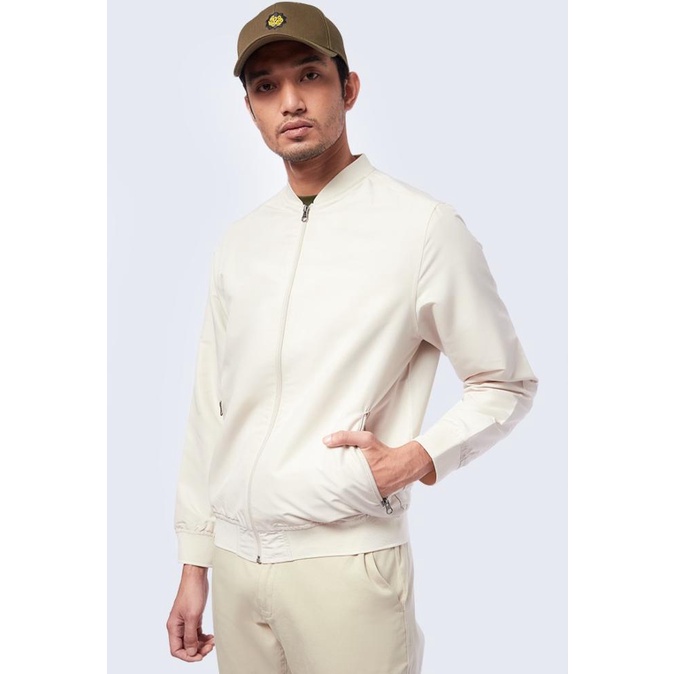 Jual Executive Slim Fit Bomber Jacket 1-JKICRT123F321 Beige | Shopee ...