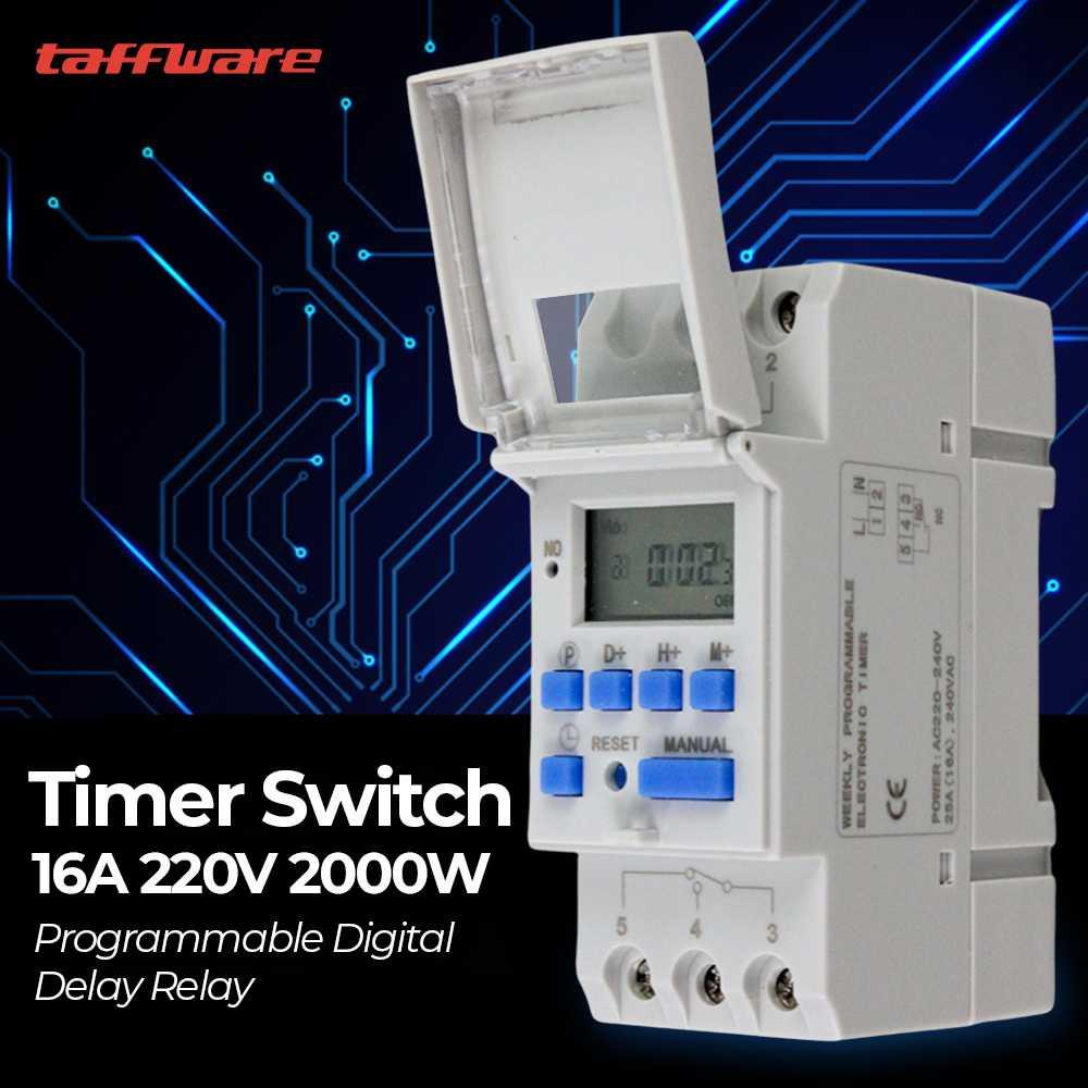 Jual Timer Switch Programmable Digital Delay Relay 16A 220V 2000W ...