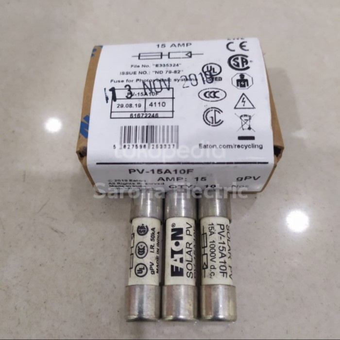 Jual Solar Fuse Bussmann 10X38 Pv-15A10F 15A 1000Vdc | Shopee Indonesia