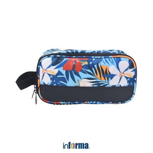 Jual Informa Ilook Pouch Travel Floral - Biru | Shopee Indonesia