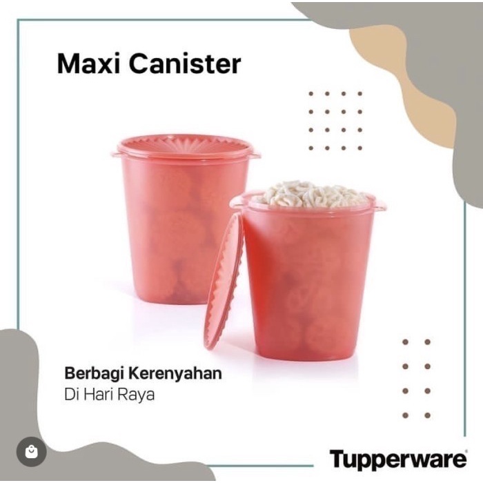 Jual TOPLES BESAR / TEMPAT SNACK TUPPERWARE MAXI CANISTER UKURAN 10 ...