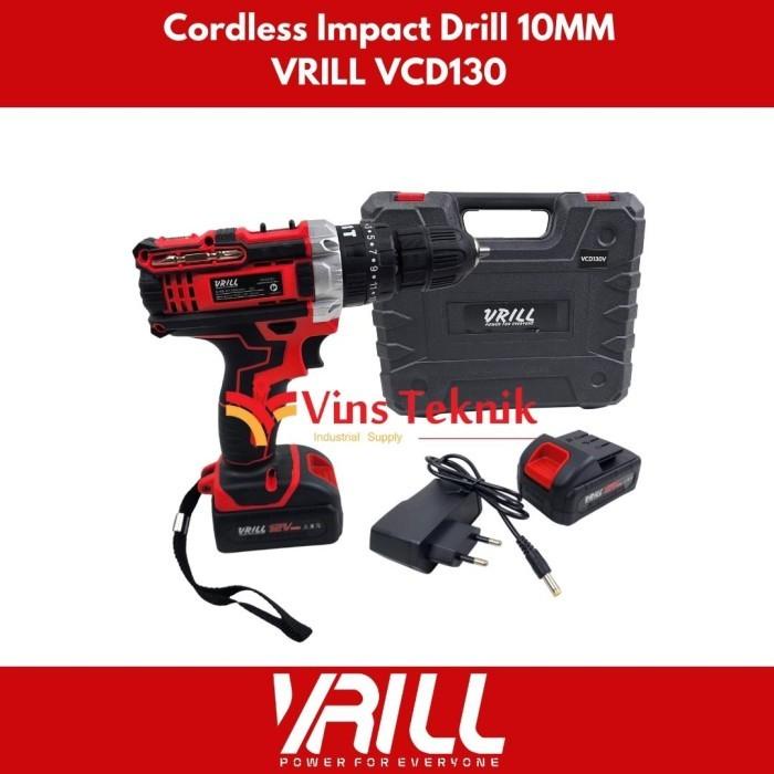 Jual MESIN BOR TEMBOK BATERAI CORDLESS IMPACT DRILL VRILL VCD130 VCD ...