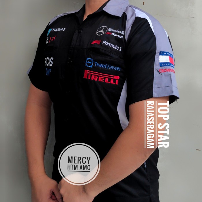 Jual Baju Otomotif Mercedes Amg Mercy Seragam Komunitas Kemeja Bordir ...