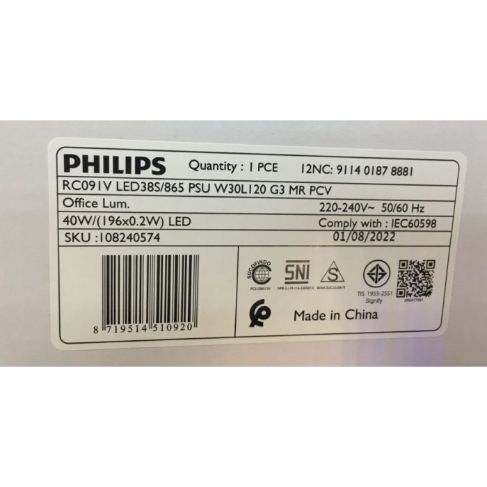 Jual Dekorasi Philips Rc091V Led Panel Ceiling Led38S 40Watt 40W 30X120 ...