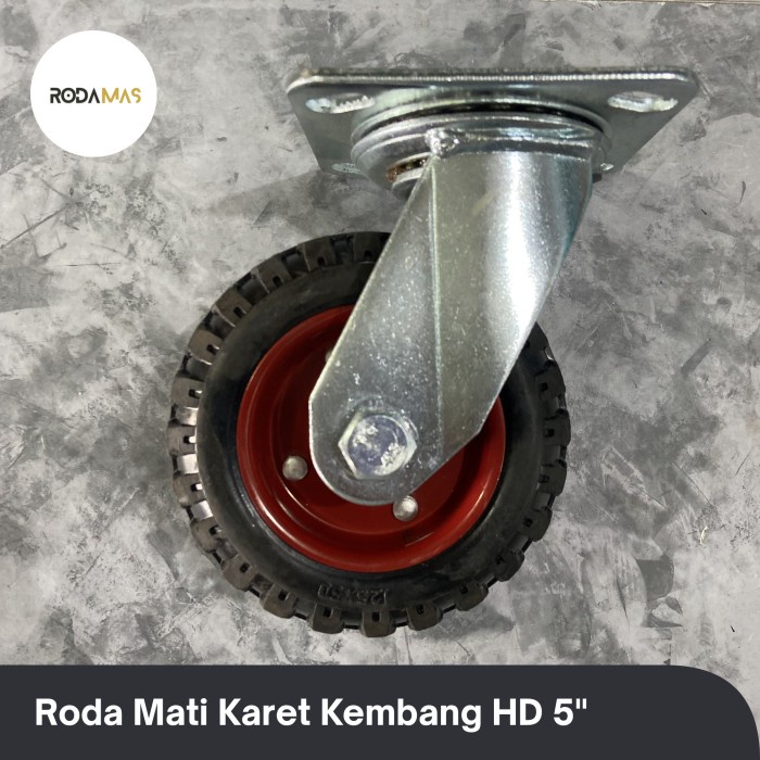 Jual Roda Karet Mati Kembang / Roda Mati Heavy Duty 5 inch ( Hidup ...