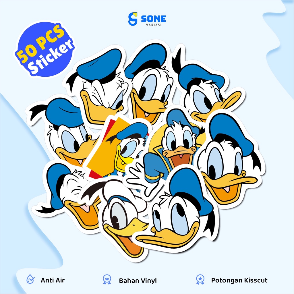 Jual Stiker Pack Donald Duck Aesthetic Paper Waterproof Dekor Sticker ...