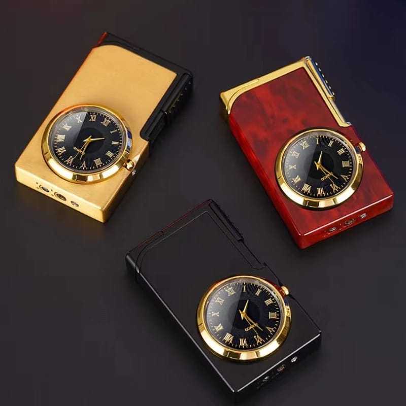 Jual Korek Api Jam Dual E Bara Las Atau Api Jet Torch Watch Lighter Box ...