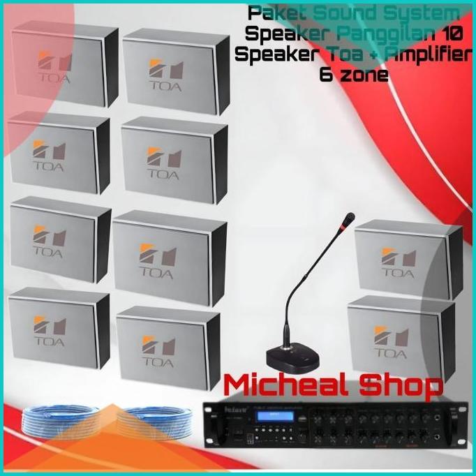 Jual PAKET SOUND SYSTEM CAFE RESTO 10 SPEAKER TOA + AMPLIFIER 6 ZONE ...
