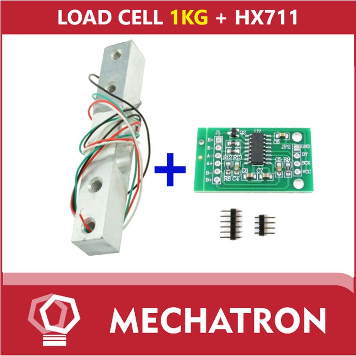 Jual Load Cell 1Kg Sensor Berat Tekanan Timbangan Hx711 Hx-711 Loadcell ...