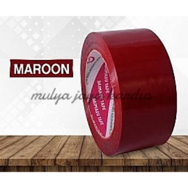 Jual Solatip Selotip Isolasi Lakban Warna Merah Maroon OPP Daimaru 2 Inch 90 Yard | Shopee Indonesia
