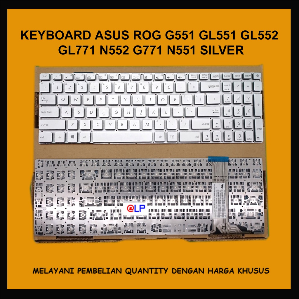 Jual Keyboard Asus Rog G551 GL552 GL551 GL771 N552 G771 N75 Silver ...