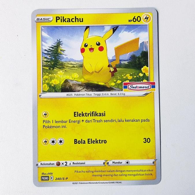 Jual Pikachu 240/S-P Promo Indomaret - Kartu Pokemon Indonesia | Shopee Indonesia
