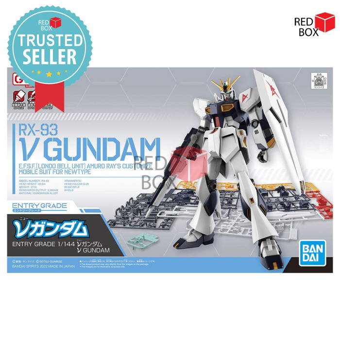 Jual Entry Grade Nu Gundam Bandai Original Gunpla Eg Model Kit 1/144 Rx ...