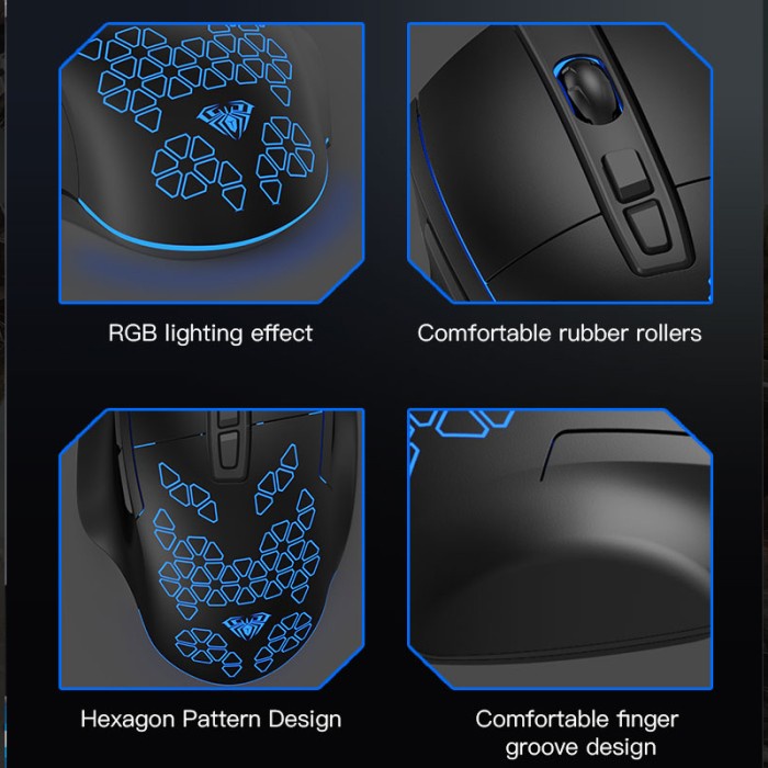 Jual Mouse Hexagonal Style Aula F-812 Macro - Rgb Effect - 7200Dpi ...
