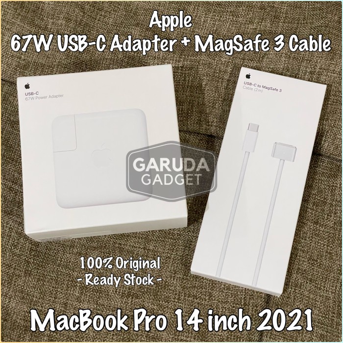 Jual Original Charger MacBook Pro 14 inch 2021 67 watt MagSafe 3 Usb C ...