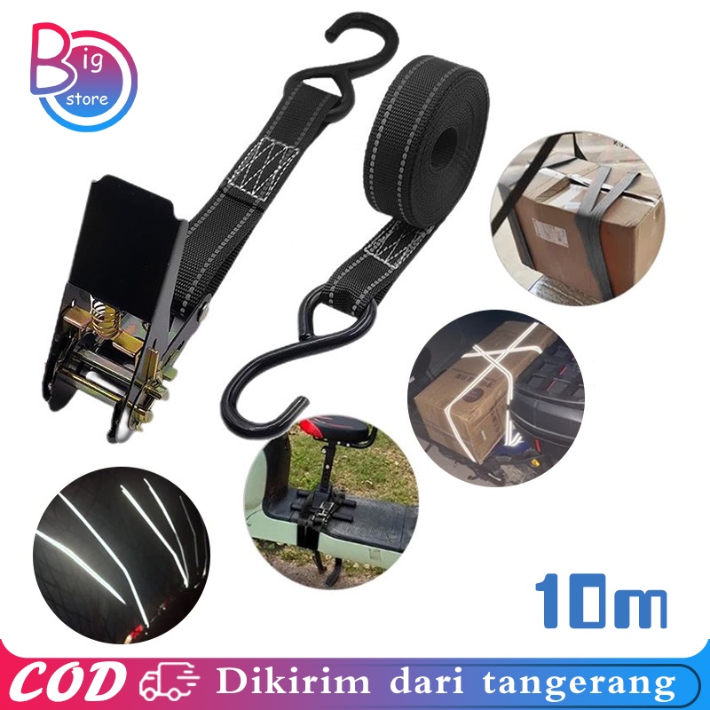 Jual Rachet Tie Down Reflektif 10 Meter Cargo Lashing Belt 2.5cm ...