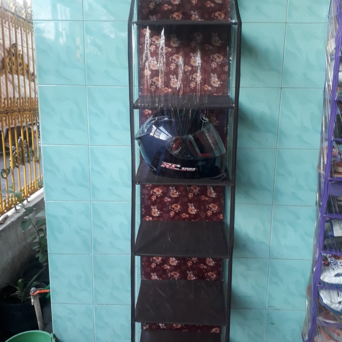 Jual Rak Tempat Helm Gantung Motif With Retsleting Hanging Helmet ...