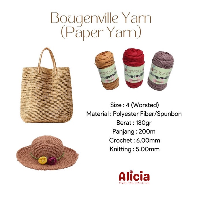 Jual Promo Katalog - Bougenville Yarn / Benang Rajut Paper / Rattan ...