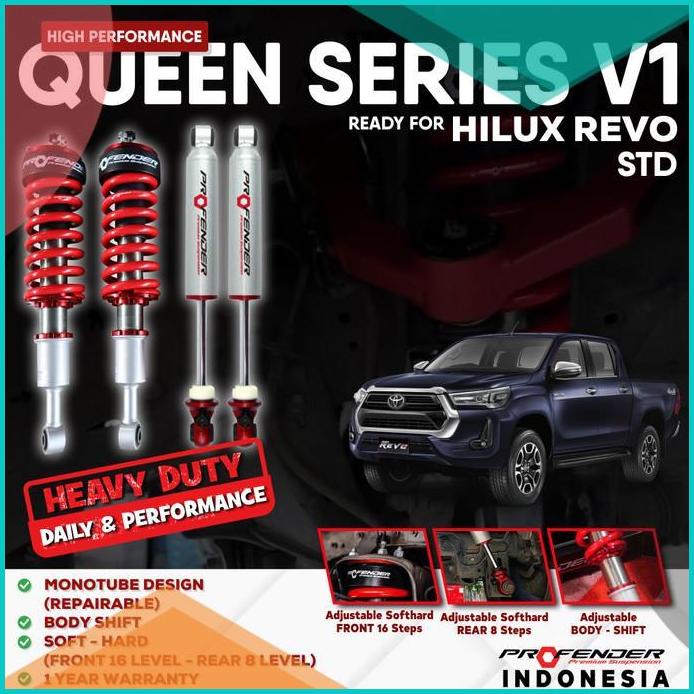 Jual Shock Coilover PROFENDER QUEEN SERIES V1 not TEIN Hilux Revo Rocco 16+ | Shopee Indonesia